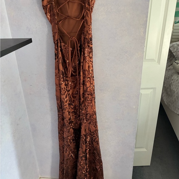 Windsor | Dresses | Windsor Brown Laceup Prom Dress | Poshmark